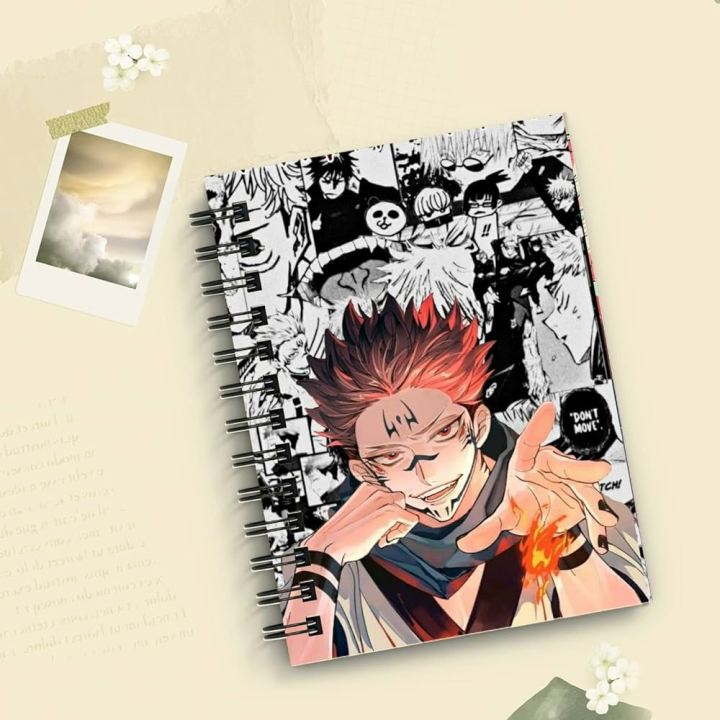 Jujutsu Kaisen Notebook Spiral Sukuna yuji Printed Diary (A5)- | Daraz.pk