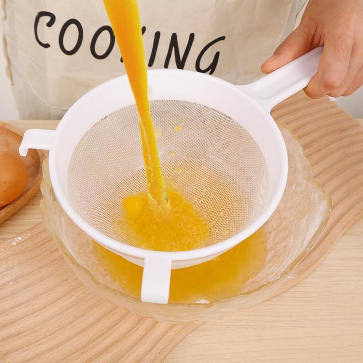 Handheld Plastic Screen Mesh Tea Leaf Strainer Soy Milk Filter Flour ...