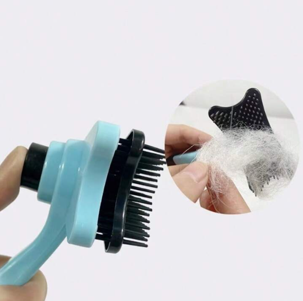 Pet Button Brush Self Clean Grooming Brush | Daraz.pk