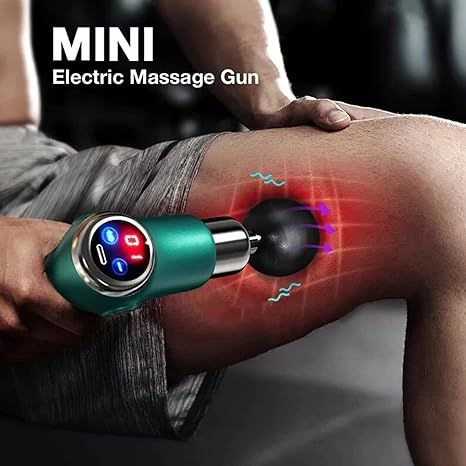 Mini LCD Massage Gun With 4 Massage Heads 32 Speed Touch Screen Deep ...