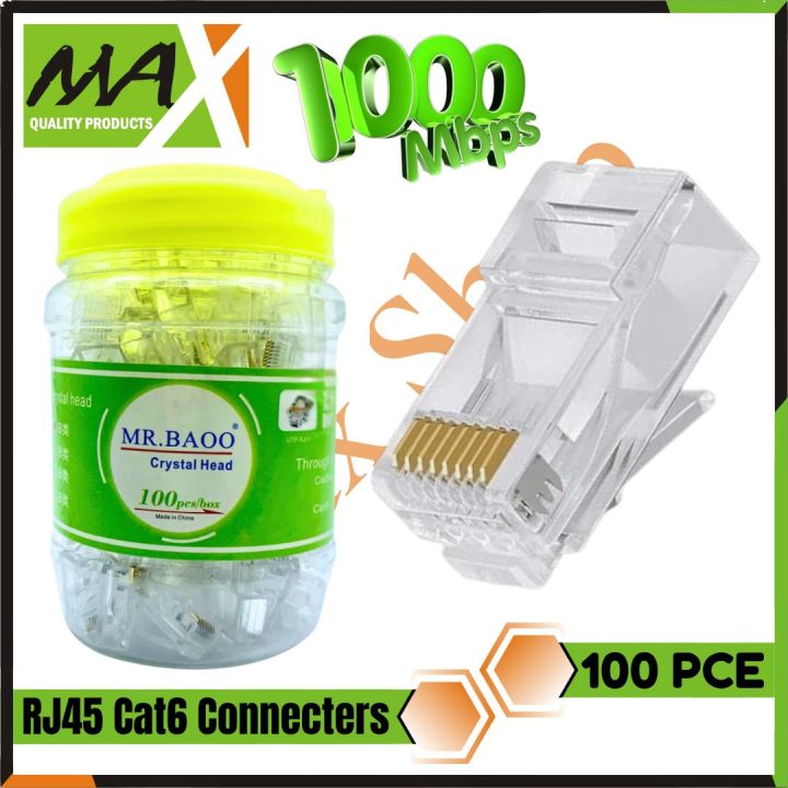 Cat6 Rj45 Modular Plugs - Utp, 3-Prong, For Solid Wire | Daraz.pk