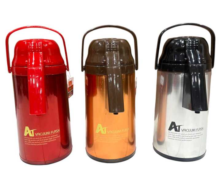 Ai Fancy Vacuum Flask Pumper Thermos Metal Body Large 3 Liter ...