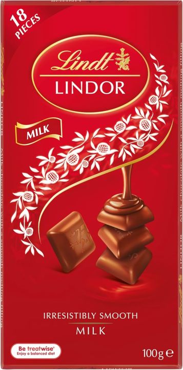 Lindt Lindor Milk Chocolate 100G, 18 pieces inside, Imported , In best ...