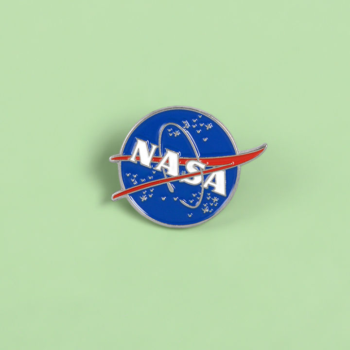 【Trendy designs】Creative NASA Alloy Aerospace NAAB Logo Brooch Badge ...