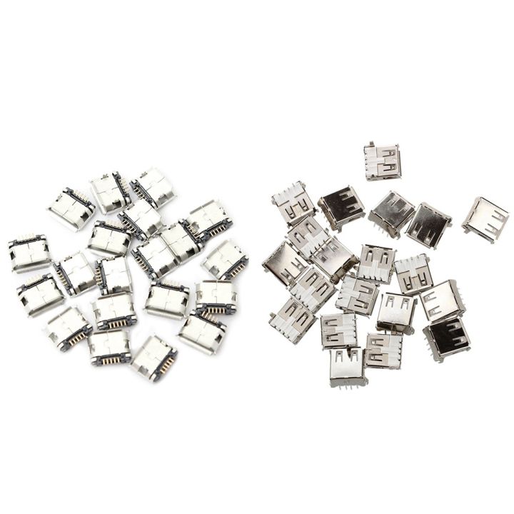 Vdzi 80pcs Socket Connector 20pcs Usb Female Type A 4 Pin Dip Right Angle Plug Jack And 60pcs