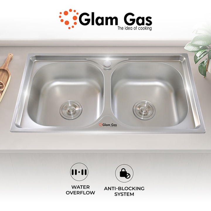Glam Gas Sink F-02 Sink | Stainless steel sink | Kitchen Sink | Double ...
