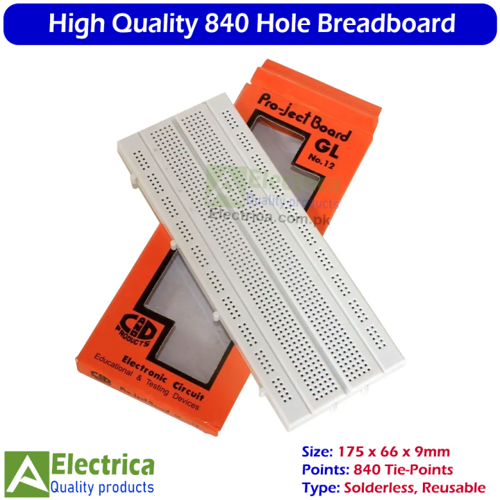 GL-12 840 Hole High Quality Solderless Breadboard 175x67x9MM for ...