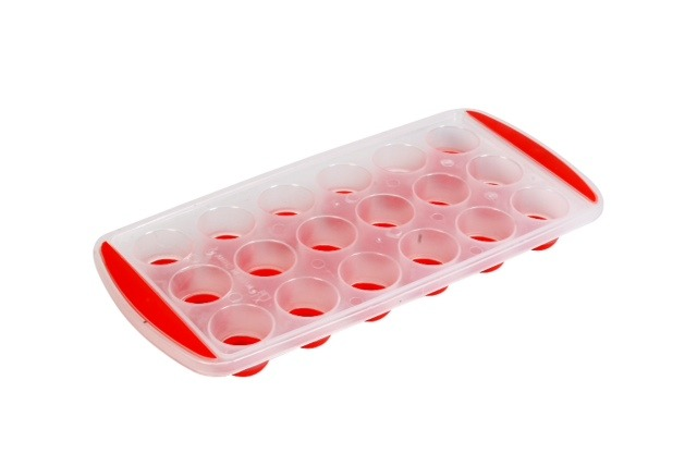 Plastic Ice Cube Tray with Silicone Bottom Reusable Ice Mold DIY ...