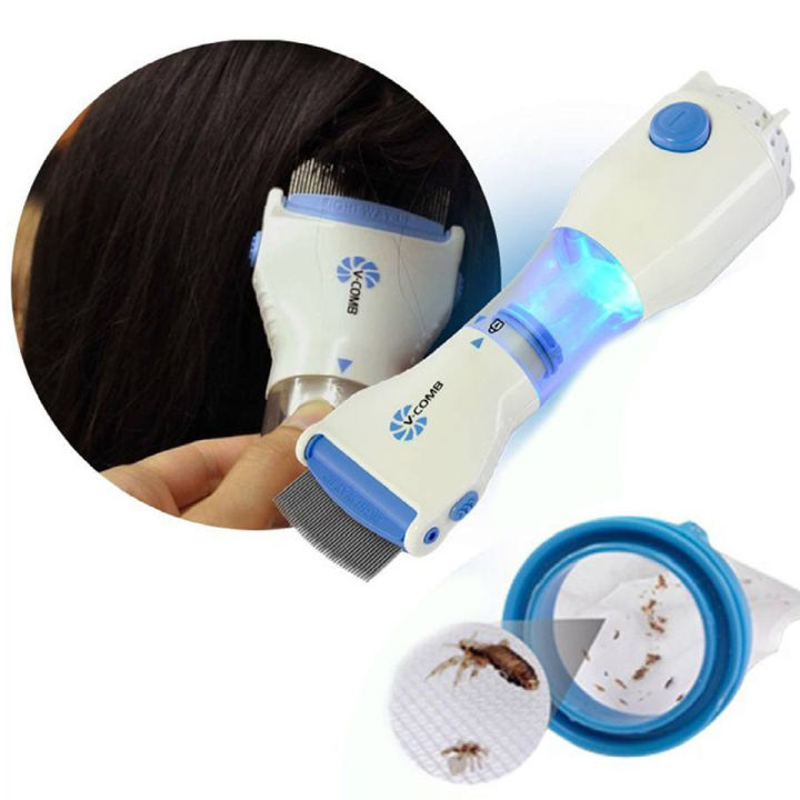 V-Comb Electronic Head Lice Removal Machine – Anti-Lice Vacuum Comb ...