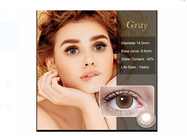 Shade Name Gray Eye Color Lens Just Like Natural Lens | Daraz.pk