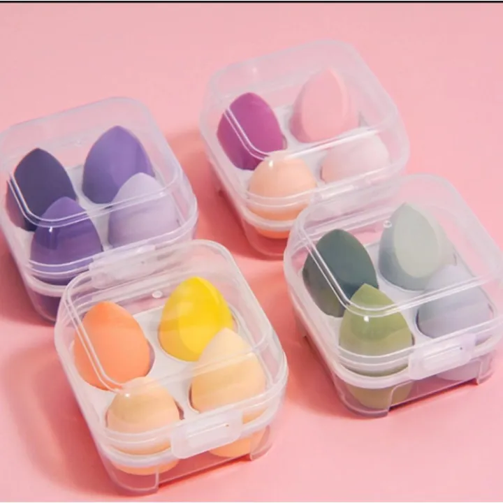 Premium Makeup Sponge Puff Blender With 4 in 1 Storage Box Beauty ...