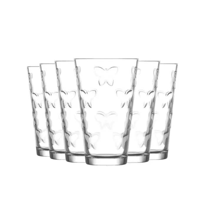 lav 6 pcs glass set buterfly | Daraz.pk