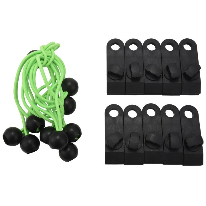10Pcs Camping Tent Clip with Tied Rope Locking Clamp Tarp Clips Set ...
