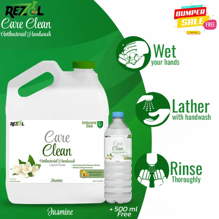 Rezol Liquid Handwash Antibacterial + Jasmine Fragrance Liquid Hand ...