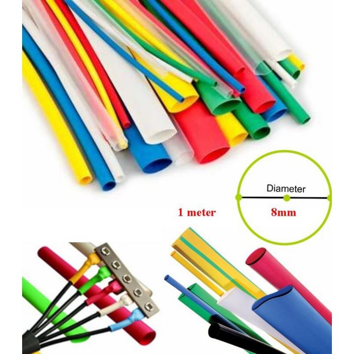 2Meter 8mm Heat Shrink Tube Wire Wrap Cable Sleeve | Daraz.pk