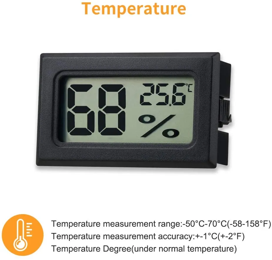 Humidity Reader Digital Hygrometer Thermometer 4-Pack, Hygrometer ...