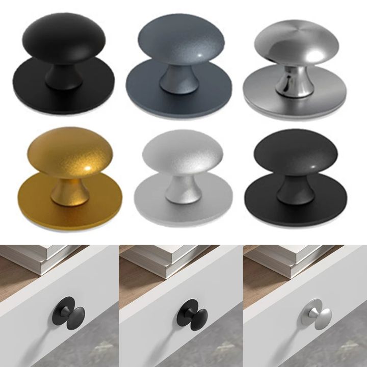 4 Pcs Drawer Knobs Aluminum Self-Adhesive Knobs Convenient Handle ...