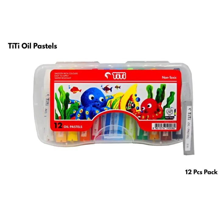 TiTi Oil Pastels Crayons Non-Toxic Multicolor Crayon Set for Kids ...