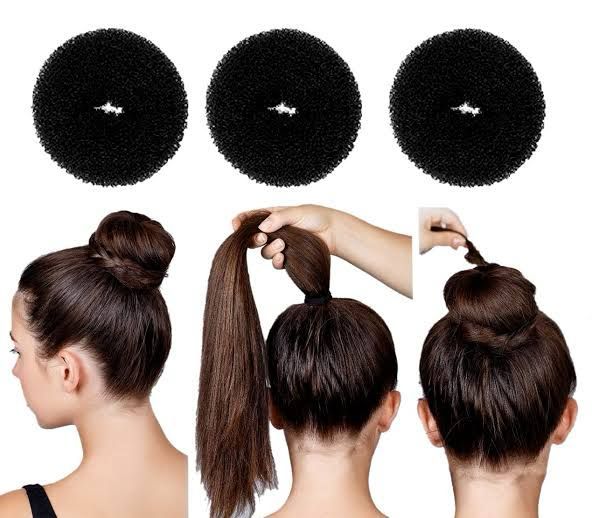 Hair Donut Bun Maker 4 number - Joora Maker Pack of 3 -Perfect for ...
