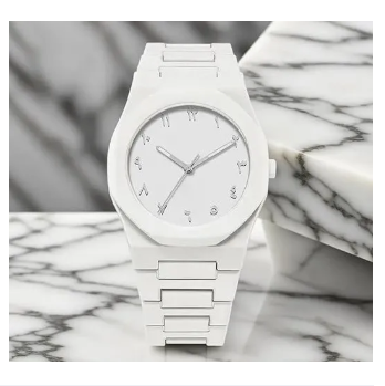 white Aura Quartz Watch – Stylish Analog Watch for Men & Boys white ...