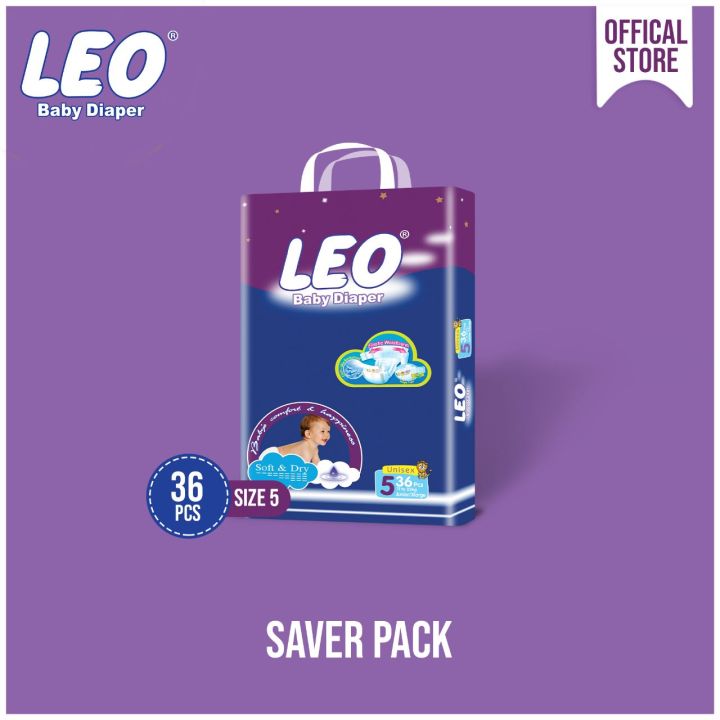 Leo Saver Pack Baby Diaper - Size 5, X-Large - 36 Pcs | Daraz.pk