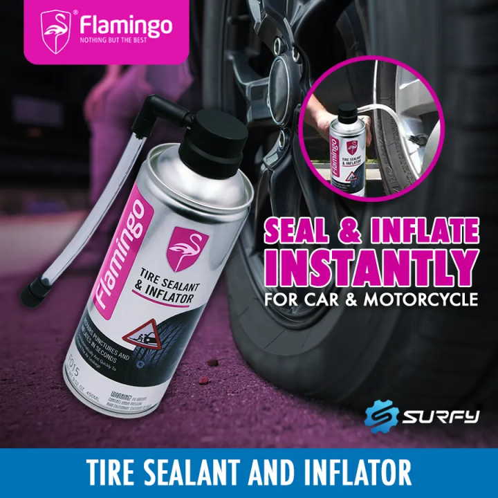 Flamingo Tire Sealant and Inflator Portable Puncture Repair Fluid for ...