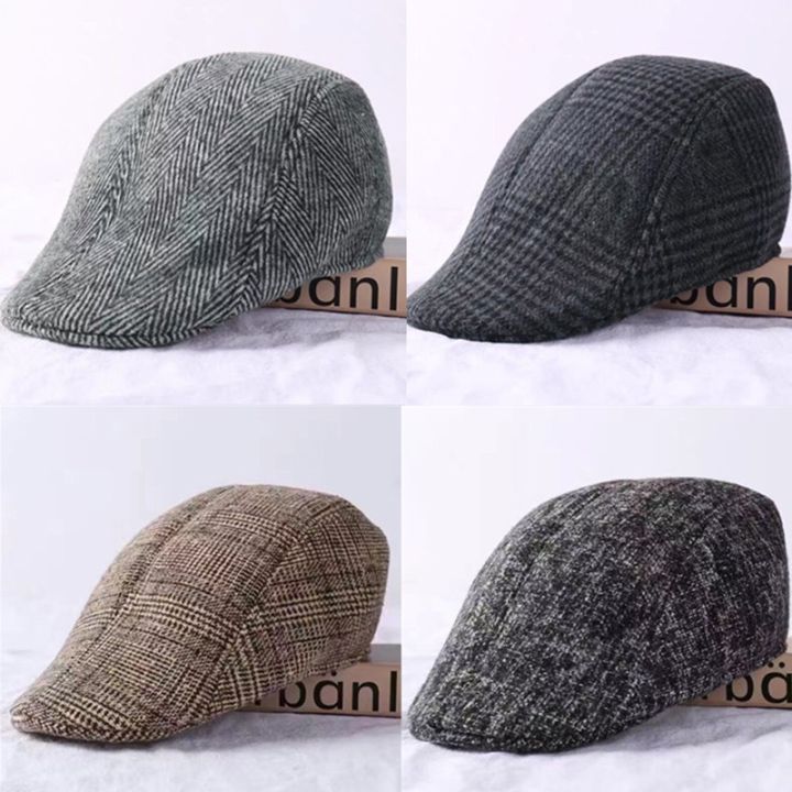 Winter Men's Cap Retro Newsboy Caps British Painters Autumn Winter ...