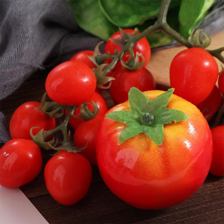 Fake Fruits Mini Artificial Foam Tomato Ornament Lifelike Cute ...