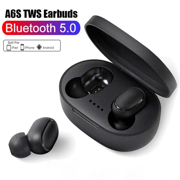 A6S TWS Wireless Bluetooth Headset Waterproof Noise Cancelling In Ear ...