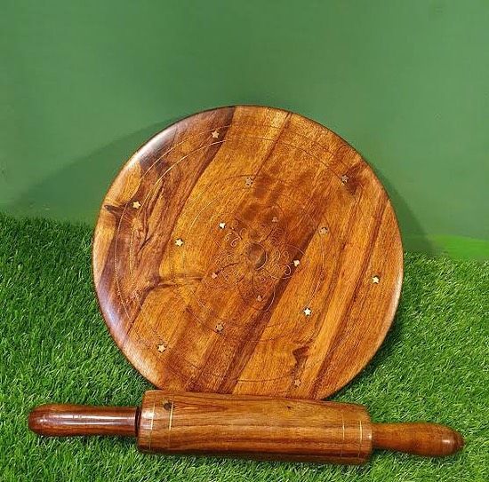 Wooden Chakla Belna Set – Best Quality Rolling Pin & Board for Roti ...