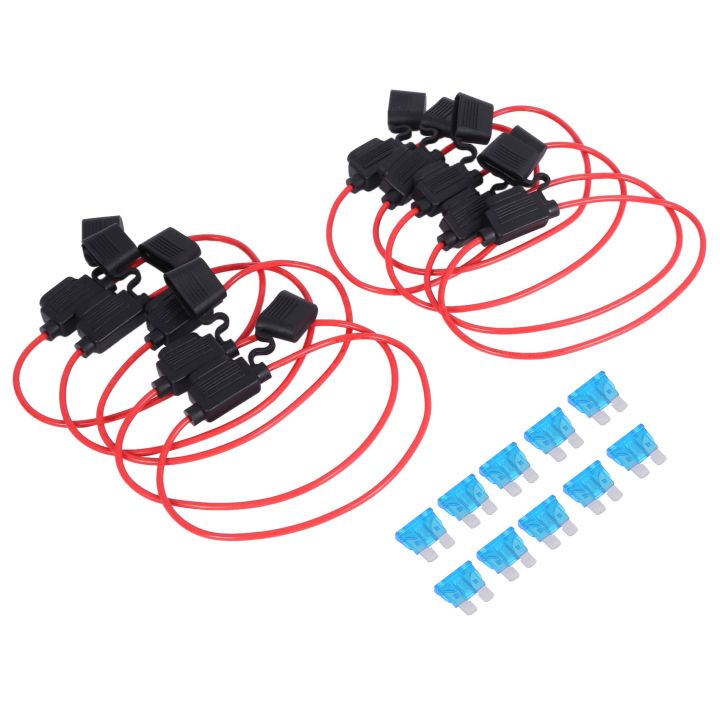 Car insert with wire fuse holder 10 pcs 15 AMP Standard Fuses | Daraz.pk