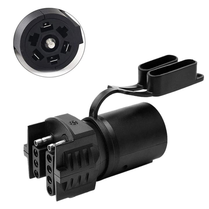 FLYEER Trailer Light Adapter 7-Pin Round to 4-Pin 5-Pin Flat Trailer ...