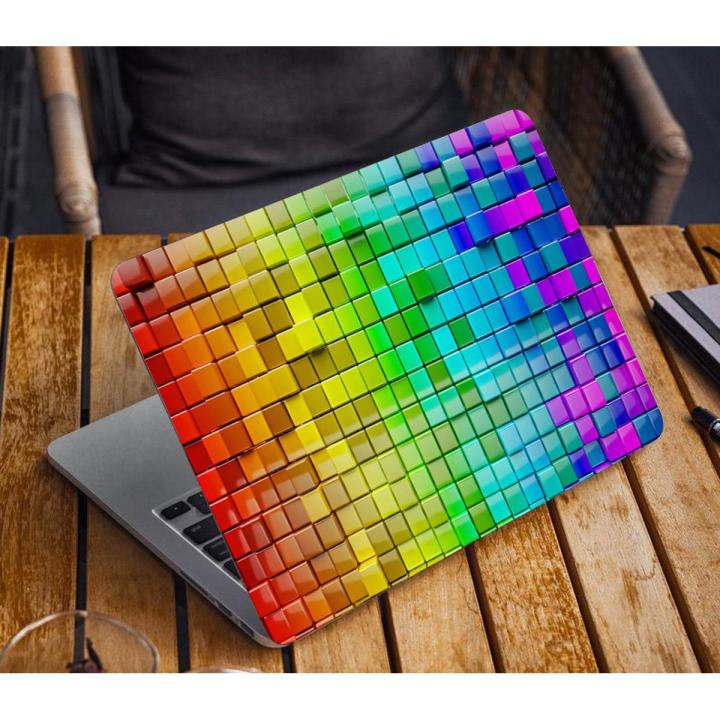 Colorful 3d Cubes Laptop Back Skin Vinyl Stickers Decal for 13 14 15 15 ...