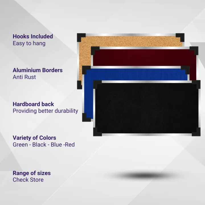 Premium Notice Soft Boards for schools and offices in Red, Blue, Black ...