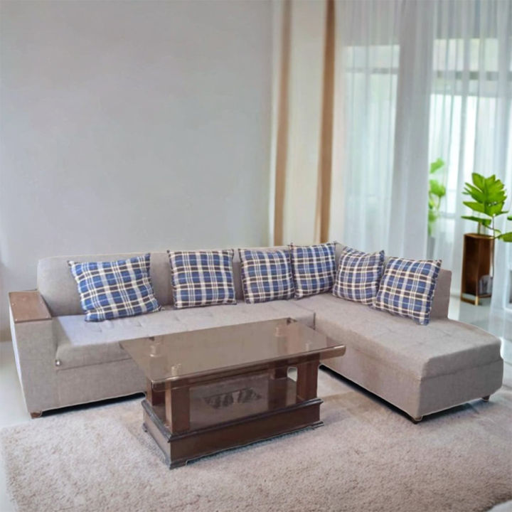 Grey L shape sofa Best Choice Product with comfort | Daraz.pk