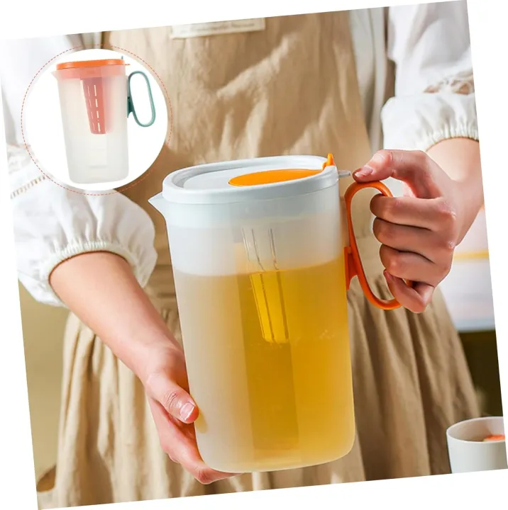 Water Infuser Pitcher, Plastic Water Pitcher with Lid and Fruit Infuser ...