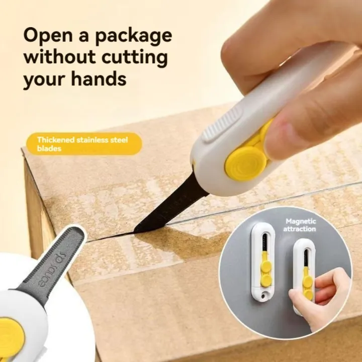 New Magnetic Mini Box Cutter Durable Retractable Blade Letter Opener ...