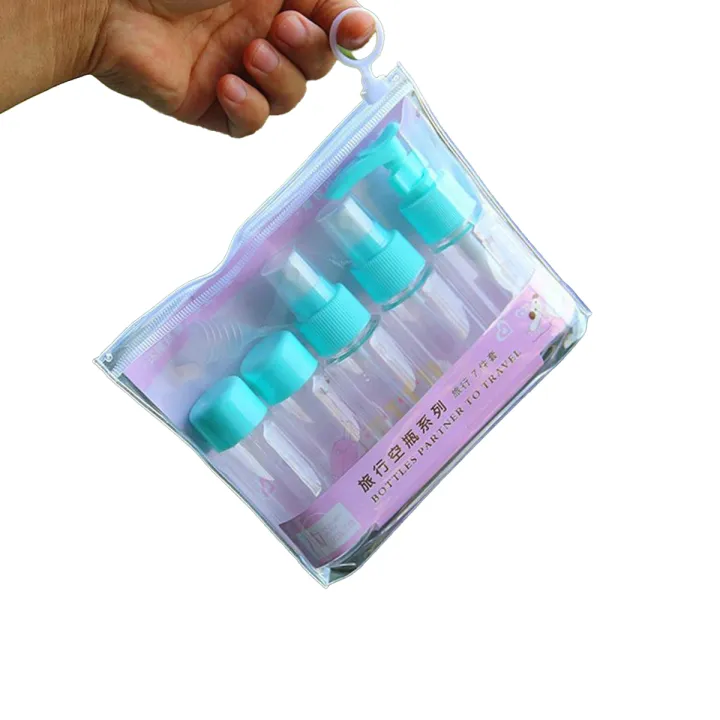 7pcs/set Portable Flight Travel Size Bottle Pack Liquid Containers ...