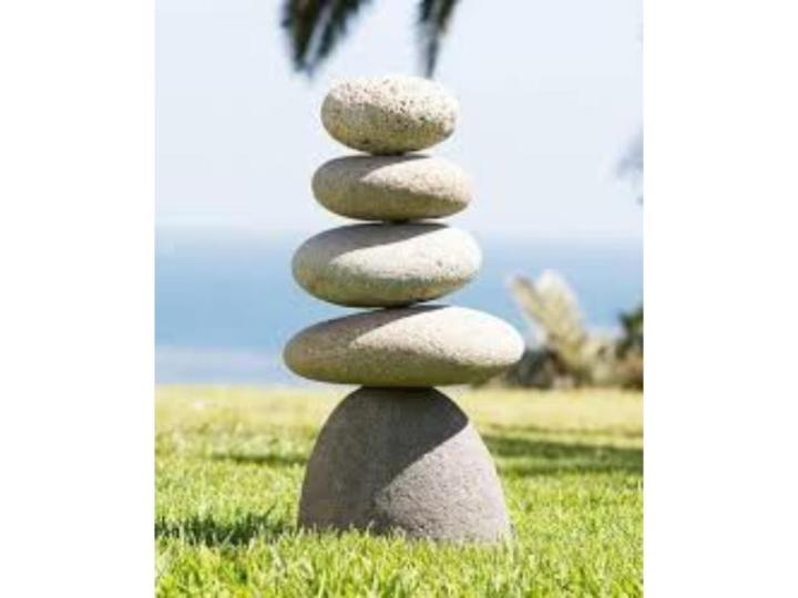Medium 5-Stone Natural River Stone Cairn Rameshwaram Marble, Art Stone ...