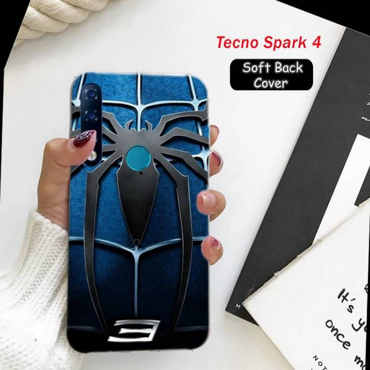 Tecno Spark 4 Cover Case - Spider Soft Case Cover for Tecno Spark 4 ...