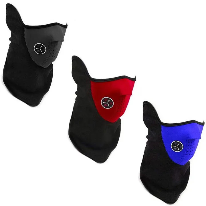 Winter Cold and Dust Proof Bike Motorcycle Half Fleece Face Mask Hood ...