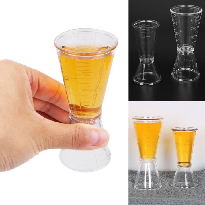 New PVC Bar Measure Cup Double Shot Cocktail Shaker Jigger Short | Daraz.pk