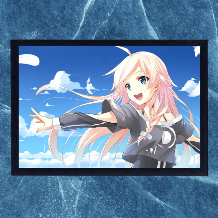 A4 Anime Girl Wall Frame – Vibrant Artwork for Home, Office, or Kids ...