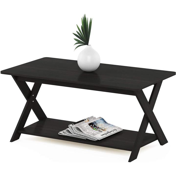 X-Shaped Modren Coffee Table Living Room Furniture with Storage Shelf ...