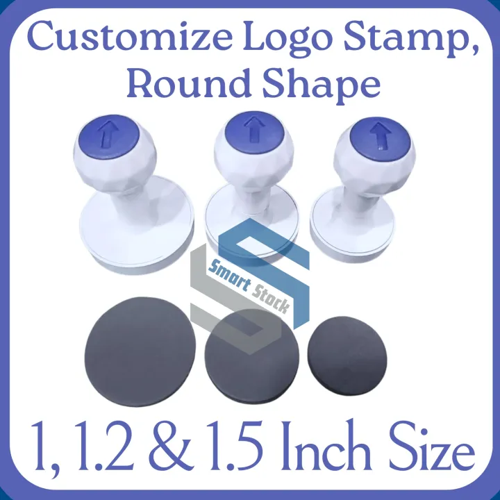 Customize Logo Stamp 1, 1.2 & 1.5 Inch Size, Round Shape, Personalize ...