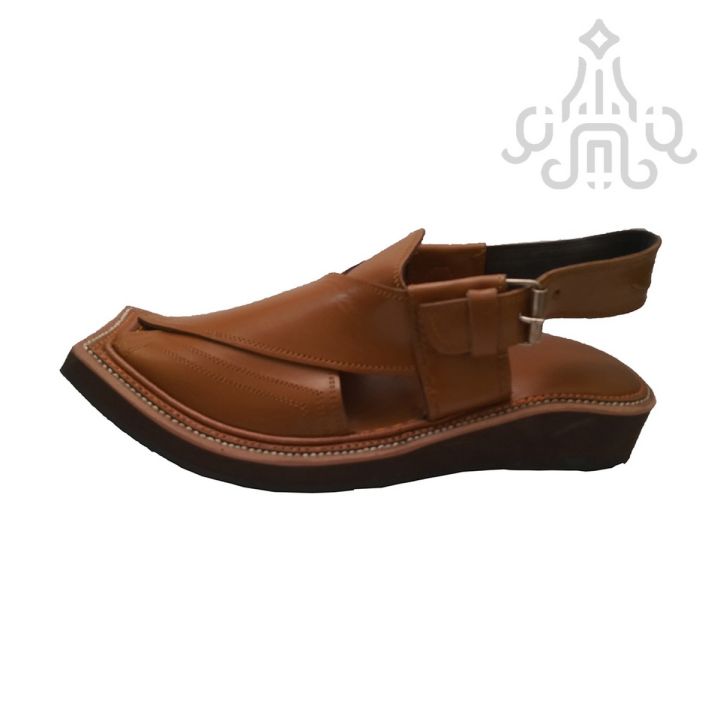 TAJ Handmade | Kaptan Chappal | Peshawari Chappal | Mustard | Daraz.pk