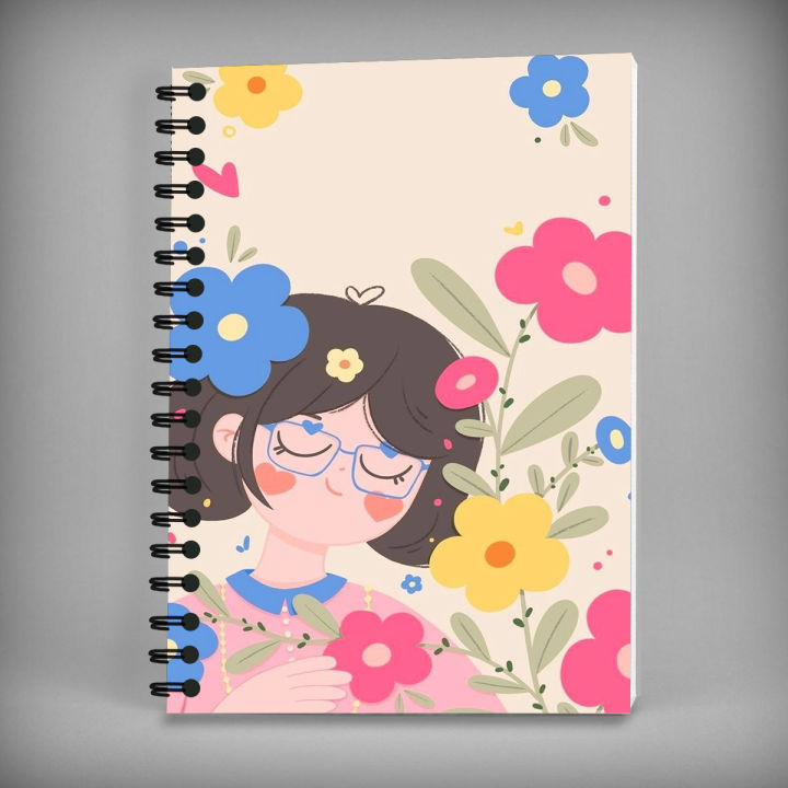 Notebook - Cute Character Cover for Girls University and College ...