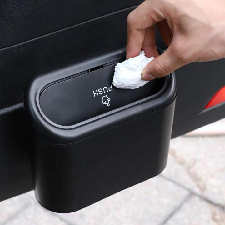 Car Mini Dustbin With Lid, Garbage Organizer | Daraz.pk