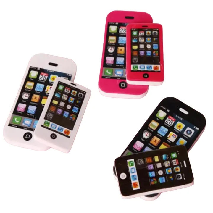 (Pack of 6) Fancy Mobile Erasers for Girls & Boys / Fancy Erasers for ...