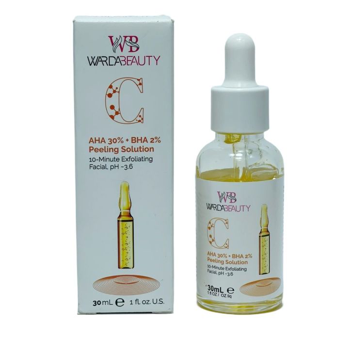 Warda Beauty Aha 30% +Bha 2% Peeling Solution 10-Minute Exfoliating ...